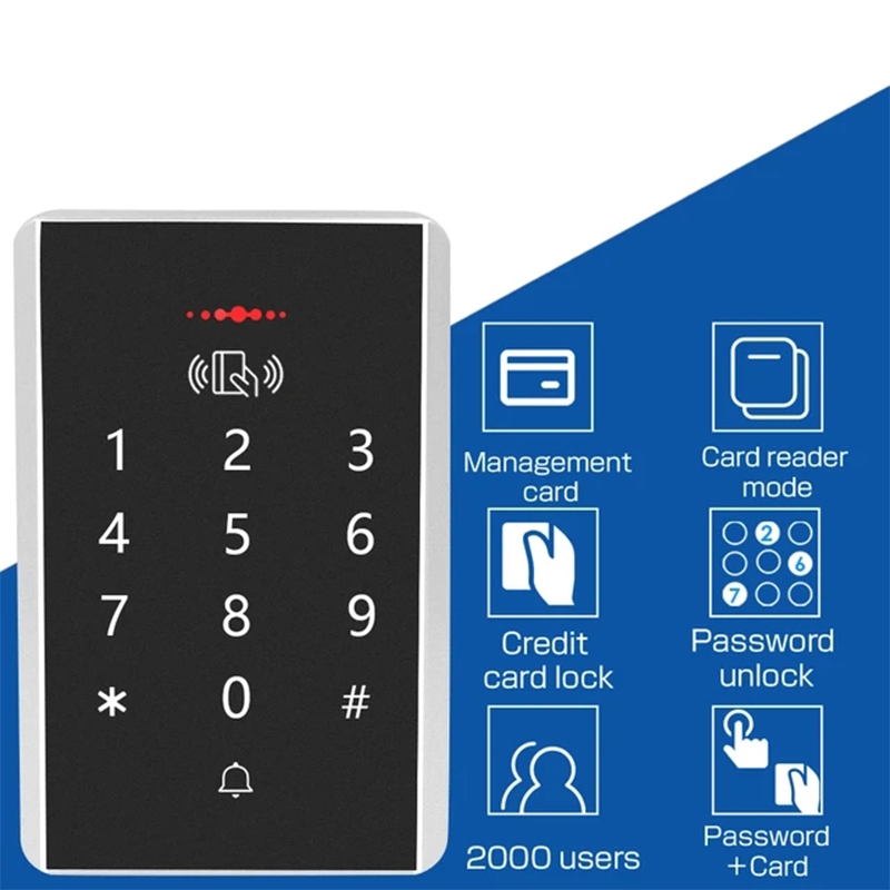 125Khz RFID Access Control Keypad digital panel Card Reader Door Lock ...