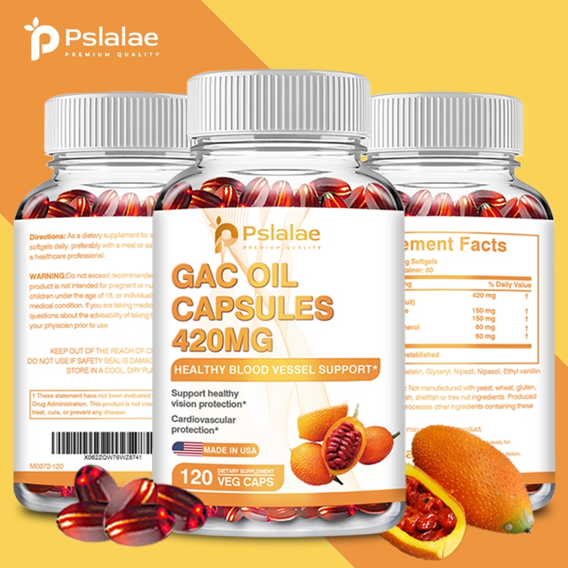 Pslalae -GAC OIL CAPSULES 420MG， helps brighten eyes ，Provide ...