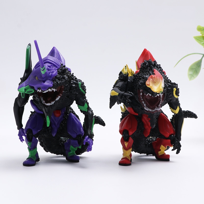 2Pcs/Set 8cm Anime Neon Genesis Evangelion Godzilla Monster EVA ...