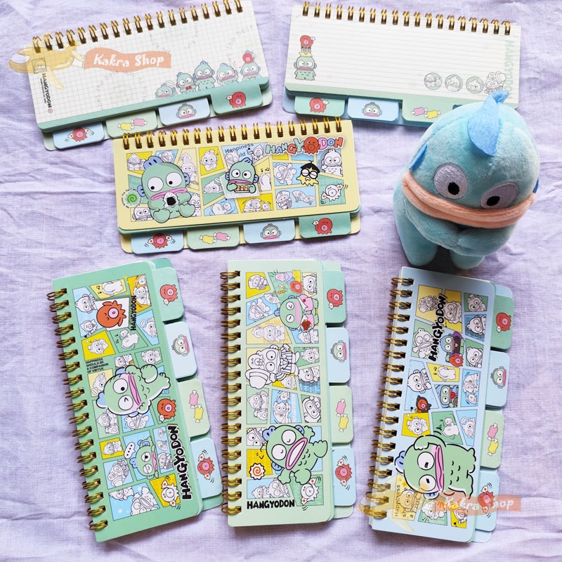96pages Hangyodon Piano Notebook Sanrio Portable Classification Color Page Notepad Kid Birthday ...