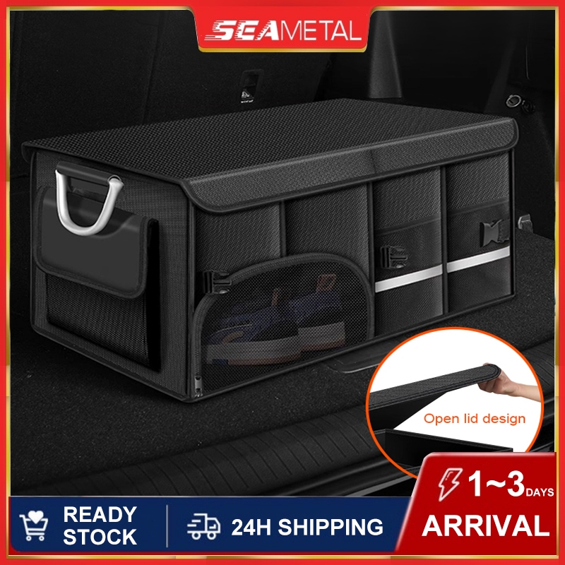 SEAMETAL Car Storage Box Multipurpose Car Trunk Organizer Large ...