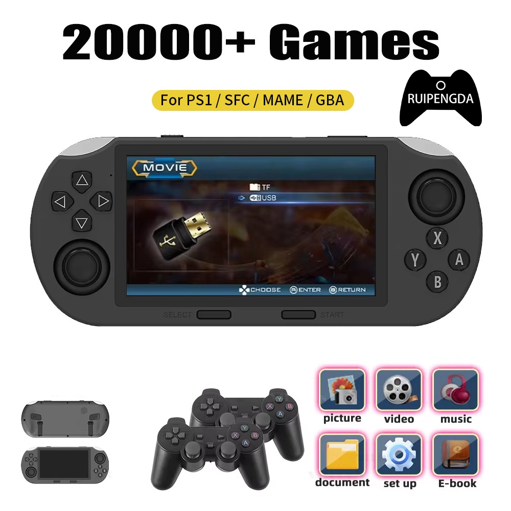 SF3000 Portable Handheld Game Console 4.5 Inch IPS Screen Retro Video ...