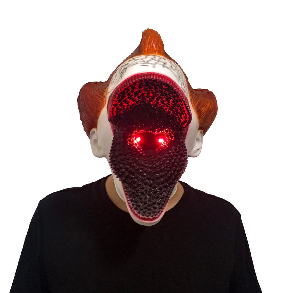 New glow back clown back 2 mask headgear Halloween new light up horror ...