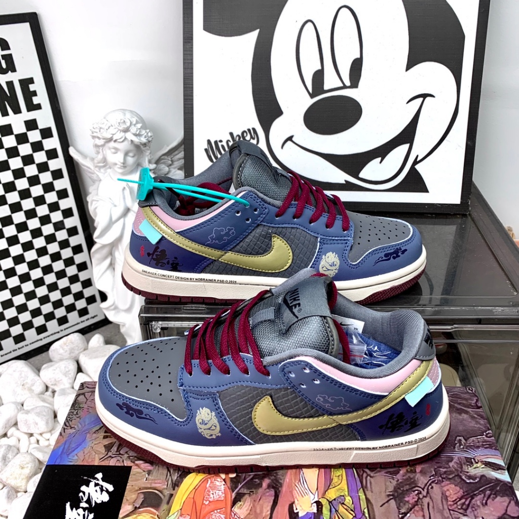 Nike Dunk Low Black Myth Goku Auspicious Cloud Dragon Pattern Retro ...