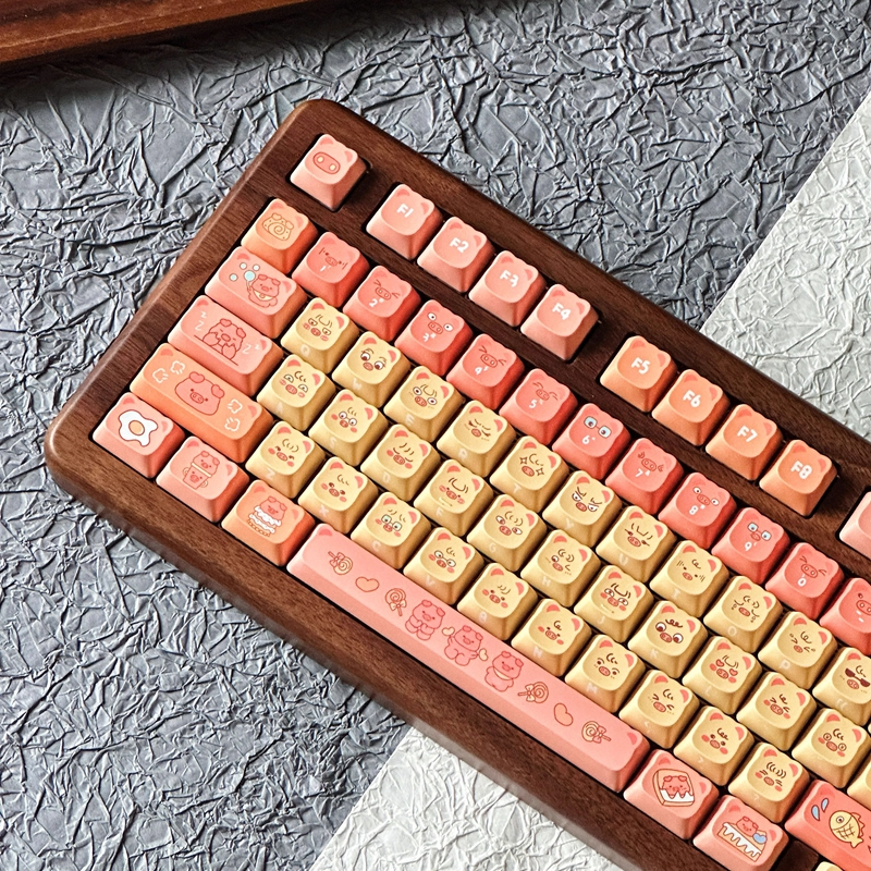 【Keycap Only】Dessert Little Pig Keycap 142 Keys PDA Profile PBT ...
