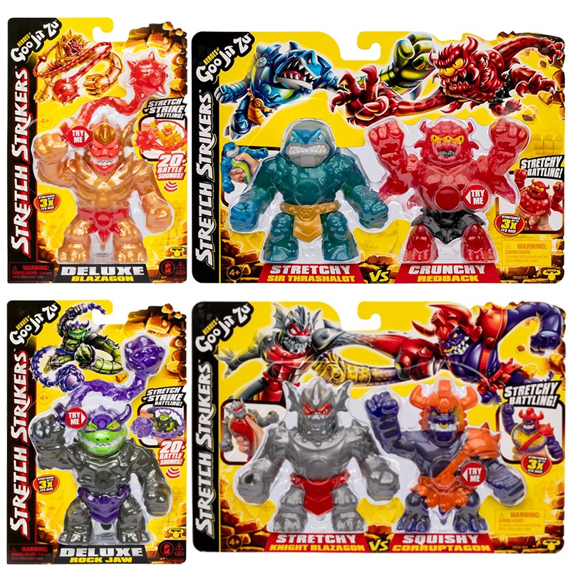 Heroes of Goo Jit Zu Stretch Strikers Hero Pack, Stretchy Action Figure ...