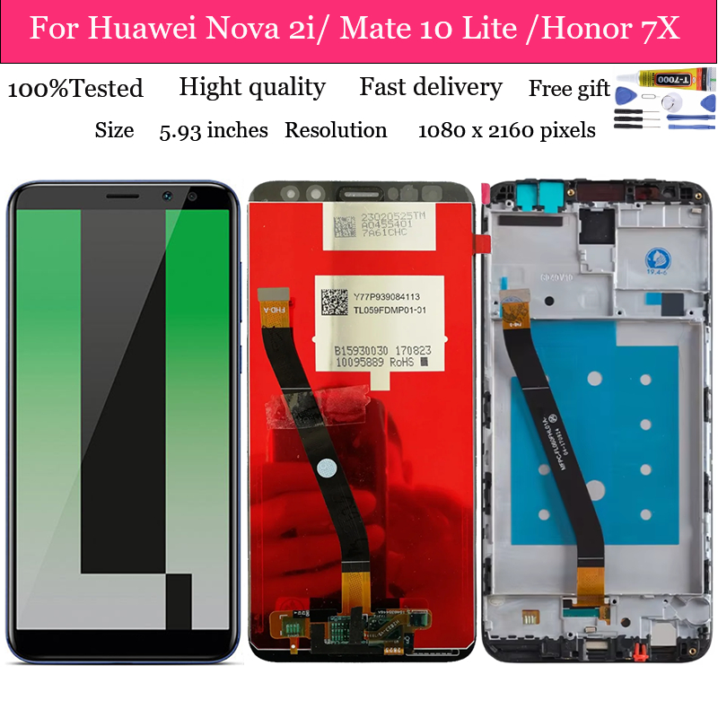 Original For HUAWEI Nova 2i/ Mate 10 Lite /Honor 7X LCD Touch Screen ...