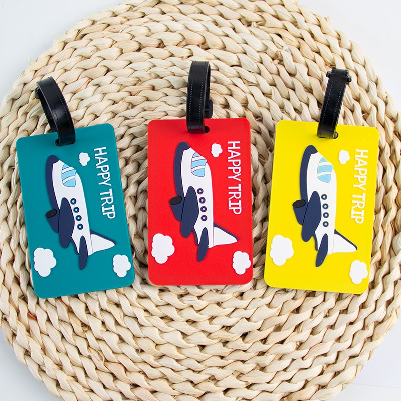Luggage Tag Travel Baggage Labels Cartoon Backpacks Plane Bag Tag ...