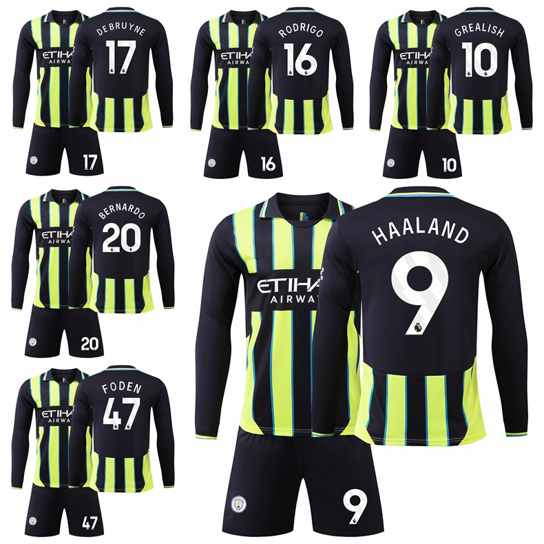 2024-25 Season Manchester City F.C. Away Long Sleeve Football Adult ...