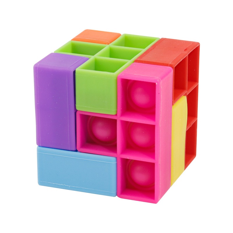 Two-in-One Pop Blocks Pop Puzzle Jigsaw Puzzles, STEM Toys for Kids ...