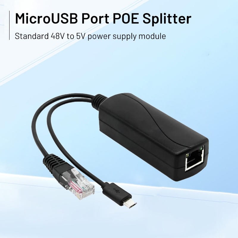 Micro USB port POE splitter standard 48V to 5V power supply module ...