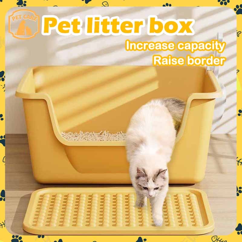 Cat Trash Basin Cat Litter Box Deeper Anti-splash Big Sandbox For Cat ...