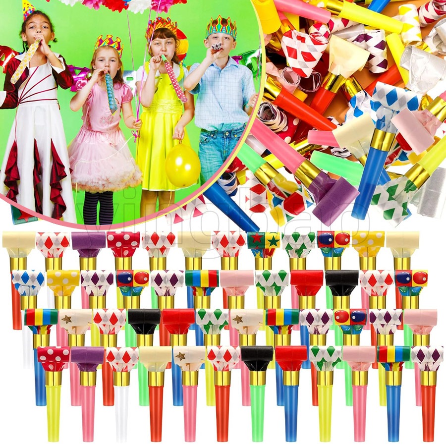 100Pcs Party Blowout Whistles Adults Kids Birthday Party Favors Cheer ...