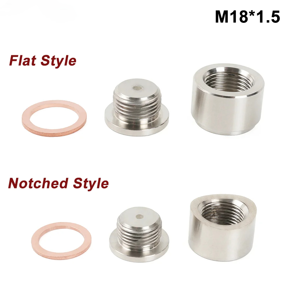 Stainless Steel O2 Oxygen Sensor Bung Mounting Bungs And Plugs Adapter ...