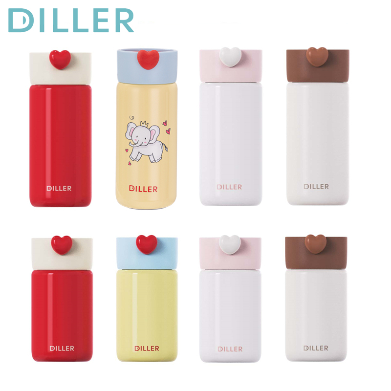 Diller Vacuum Flask Thermos 316 Stainless Steel Cute Mini Drinking ...