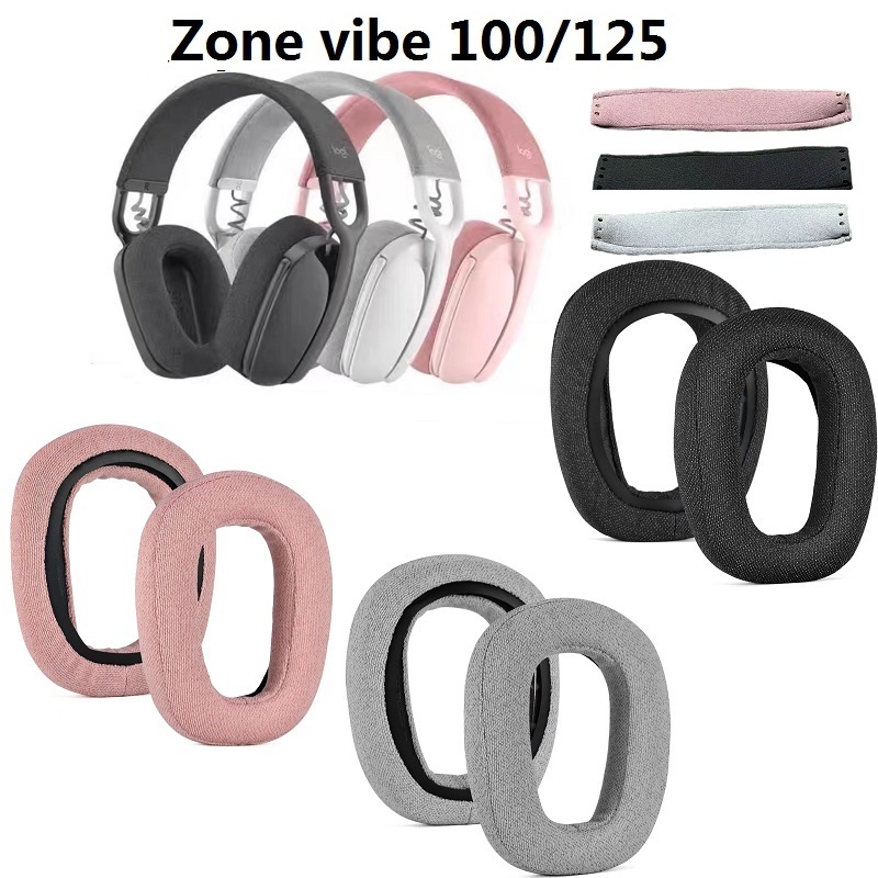 Original Ear Pads For Logitech Zone Vibe 100 Vibe 125 Gaming Headphones ...