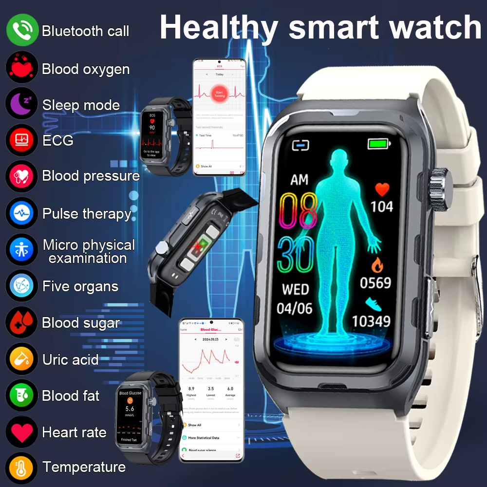New TK79 Smart Watch ECG Pulse Therapy Micro Physical Examination Five ...