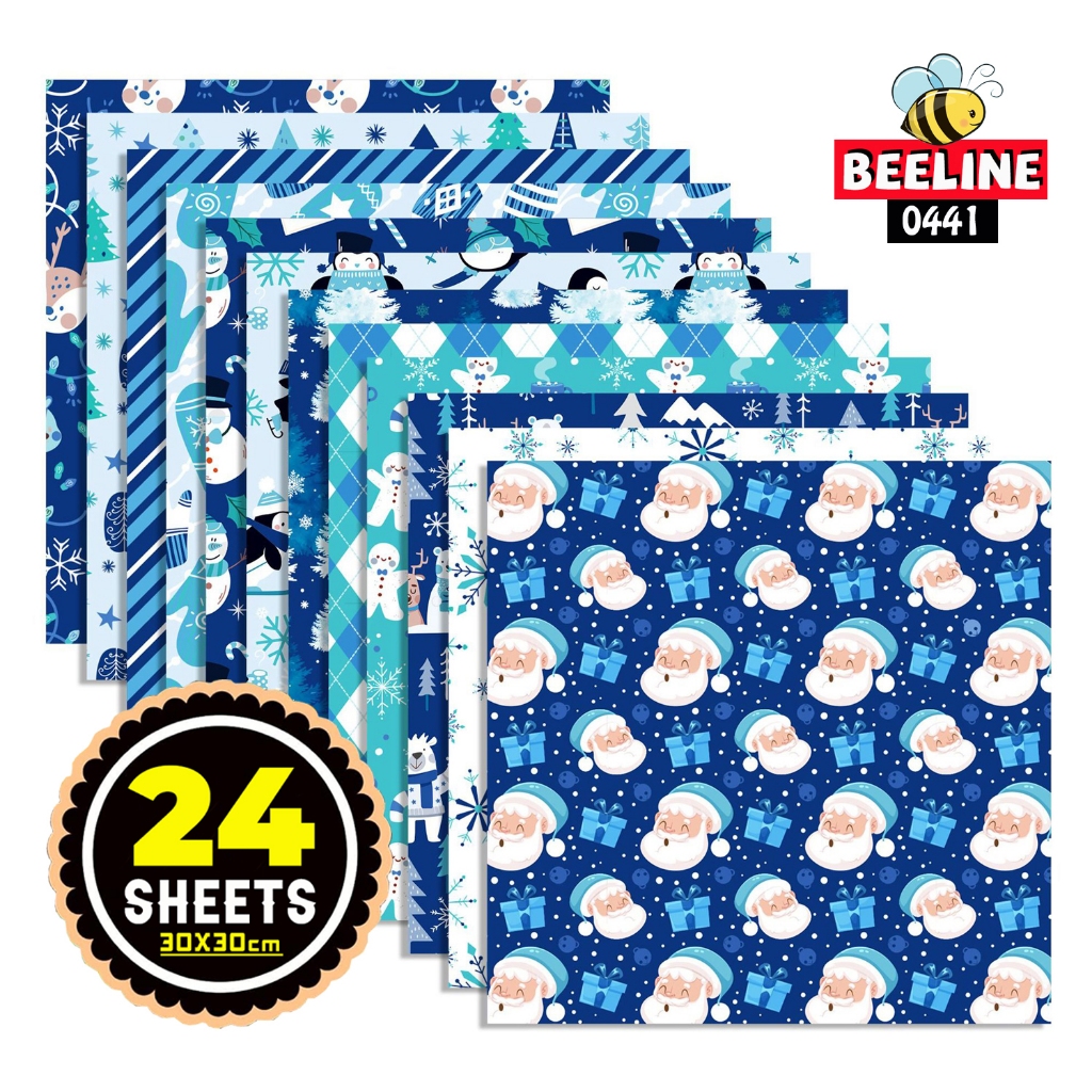 Beeline 24Sheets 30cm Christmas Decor Paper Scrapbook Handmade Origami ...