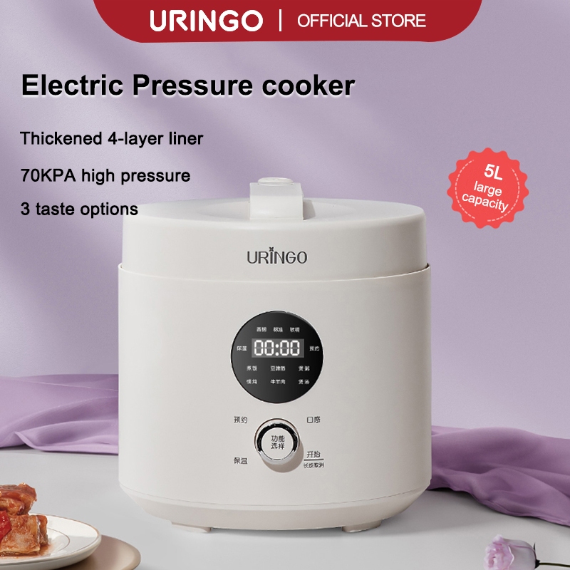 URINGO Mini Electric Pressure Rice Cooker Multi-Function Touch Control ...