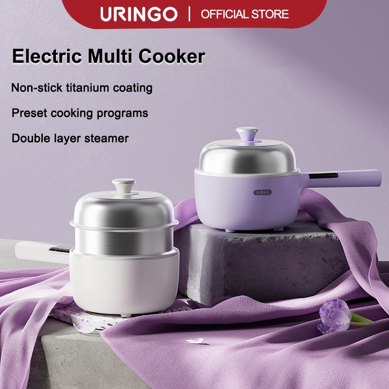 URINGO Mini Electric Cooker Non-stick Double Layer Steamer ...