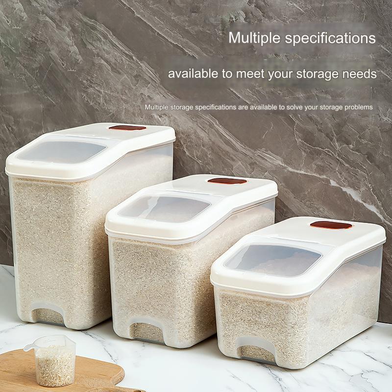 Rice Bucket Insect-Proof Moisture-Proof Sealed Household Kitchen 10kg ...