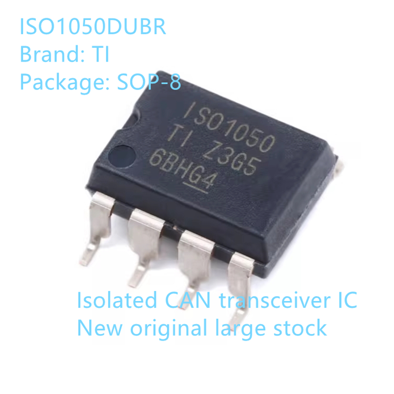 10pcs ISO1050DUBR Silk screen ISO1050 original genuine patch SOP-8 CAN bus transceiver chip ...