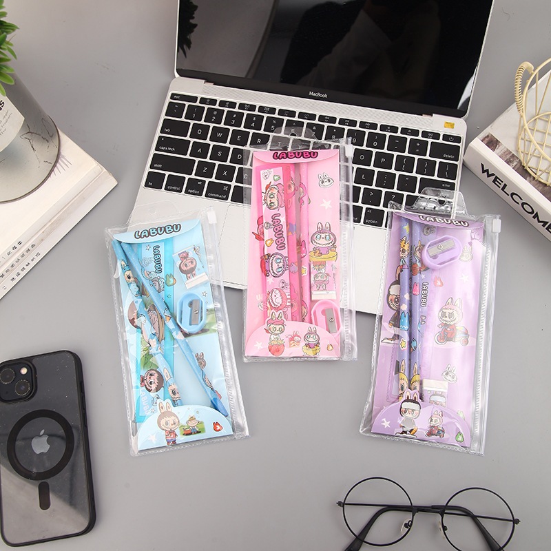 Cartoon Labububu Stationery Set Student School Supplies Gift Pencil ...