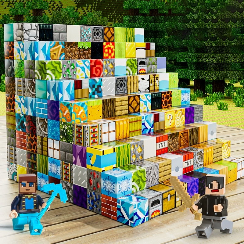 2x2cm Magnetic Building Blocks DIY Minecraft for Building and Adventure ...