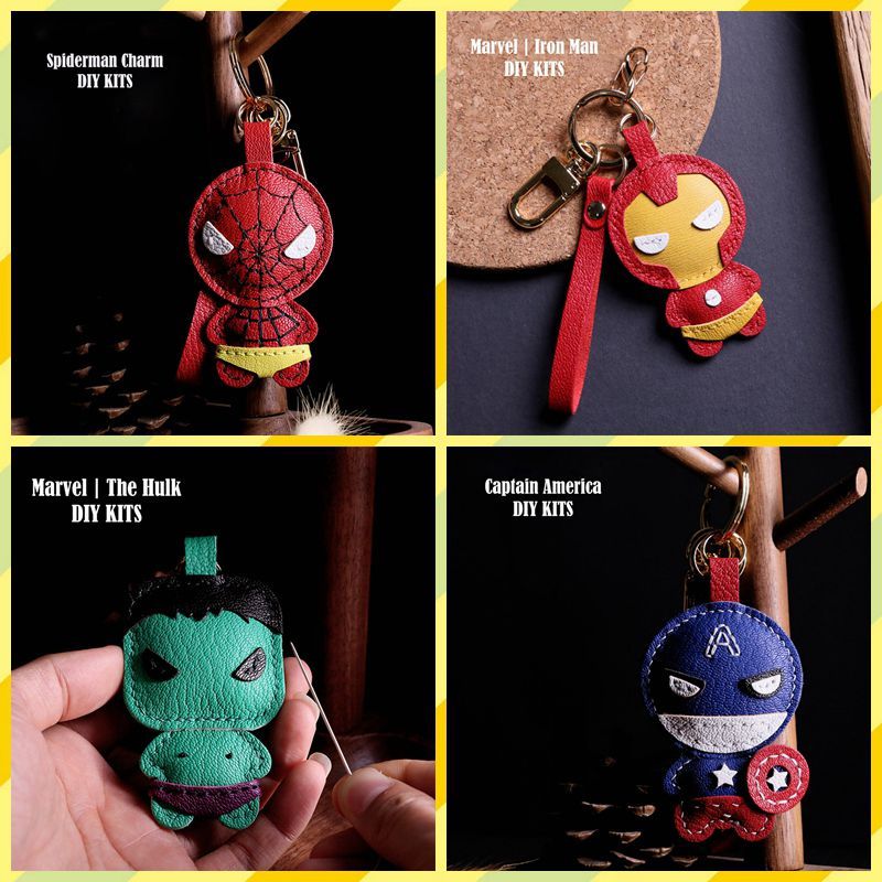 POPSEWING® Superhero Keychain DIY Sewing kit Iron Man Captain America ...