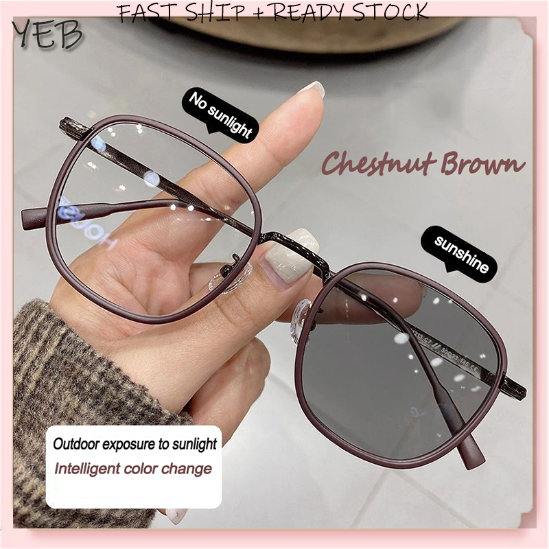 【In Stock】Color Changing Women's Glasses With High Aesthetic Value ...