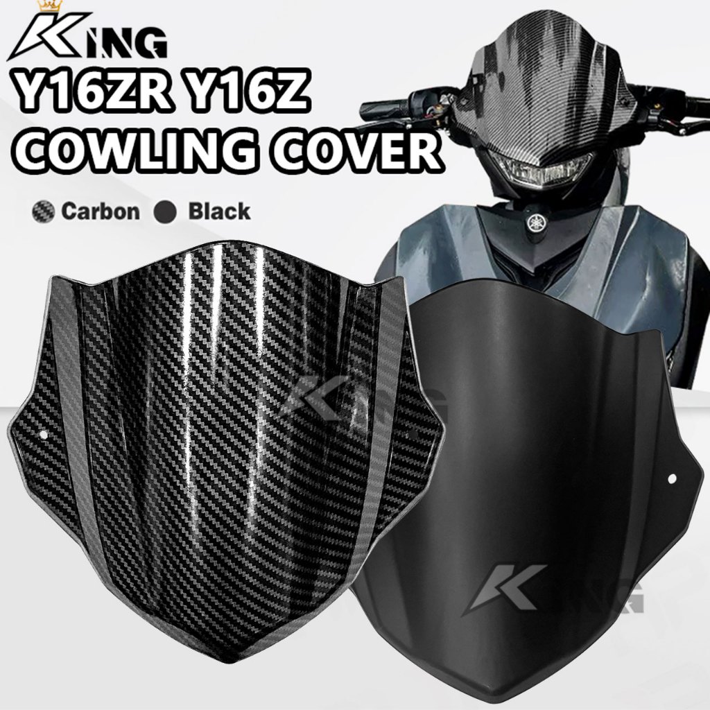 Y16ZR COWLING VISOR FRONT WIND SHIELD WINDSHIELD CARBON MATT BLACK ...
