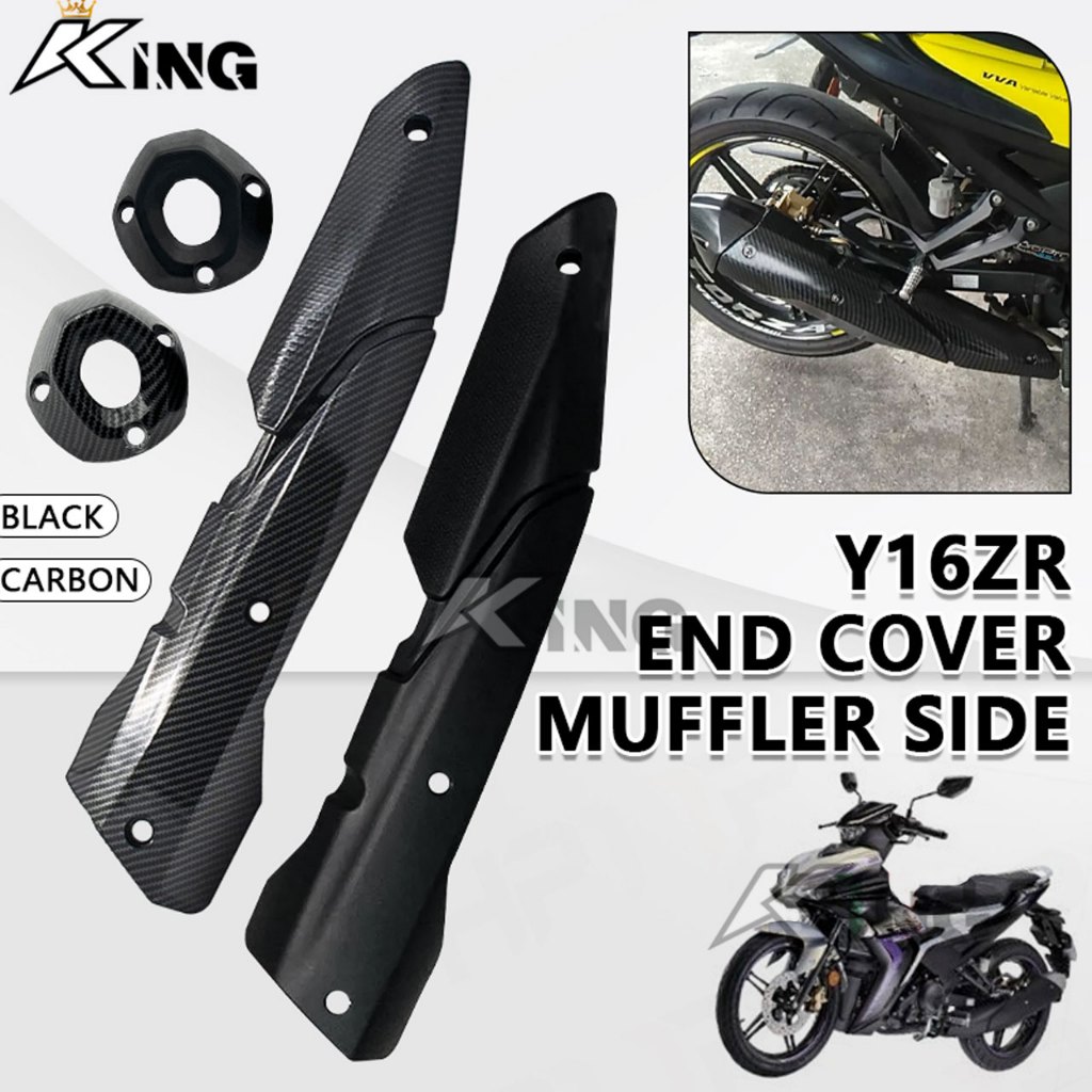 Y16ZR EXHAUST PIPE COVER END CAP EKZOS COVER CARBON EXHAUST MUFFLER ...