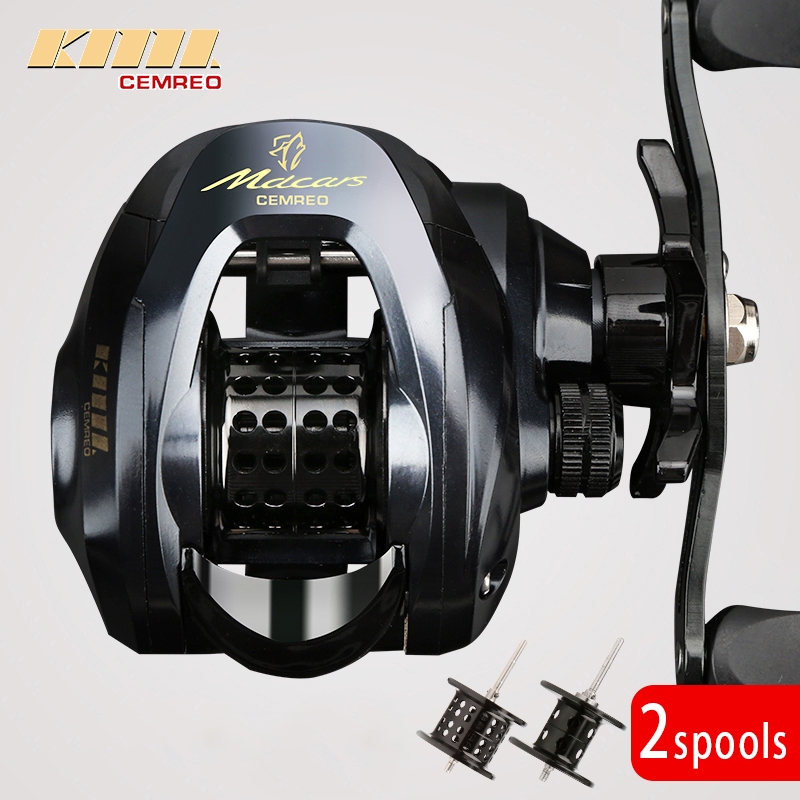 CEMREO Casting Fishing Reel Universal/Shallow Double Spools 9kg Drag ...