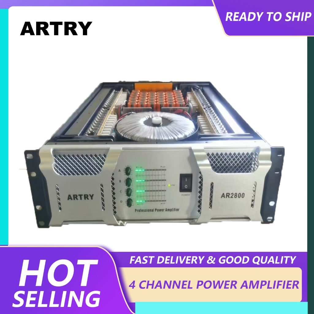 ARTRY AR2800 Professional amplifier, FOUR channels, 2800W high-power 4 ...