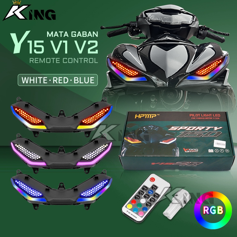 HPMP Y15 V1 V2 RGB LAMPU GABAN REMOTE CONTROL SIGNAL MATA GABAN LED PILOT LIGHT PNP YAMAHA Y15ZR ...