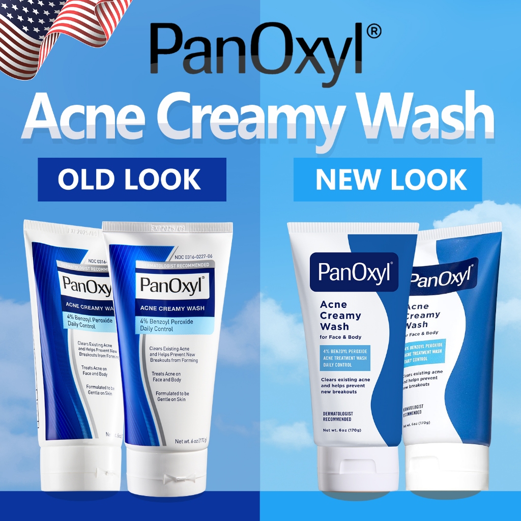 PanOxyl Acne Creamy Wash With Benzoyl Peroxide (170g) Pencuci Jerawat Bertekstur Krim PanOxyl ...