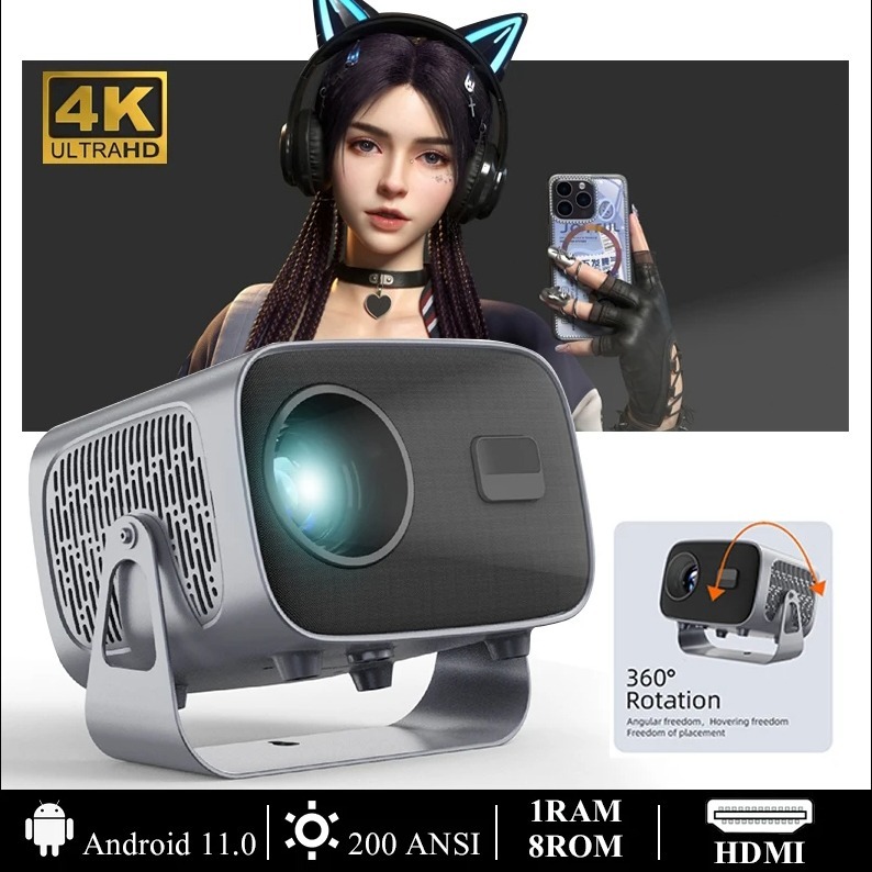 A10 projector 4k android 11 Smart LED Projector 5G Dual WiFi 720P1080P ...