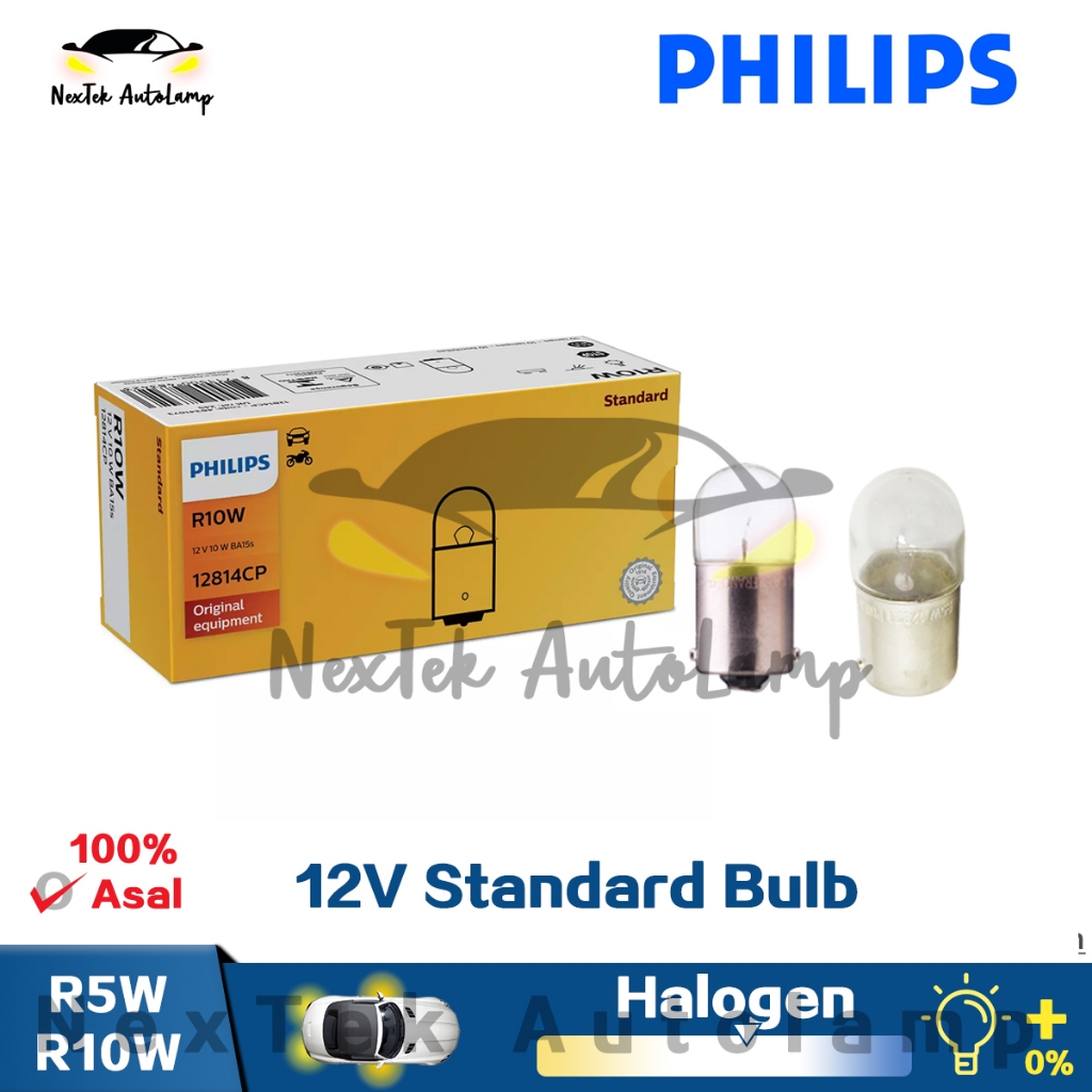 Philips R5W R10W 12821 12814 BA15s 12V Original Bulb Car Standard ...