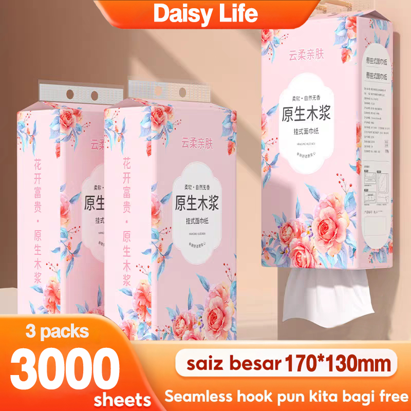 [3 pek + FREE 1 Hook] Carry Home Tisu Gantung Murah 4 Lapisan 1000 ...