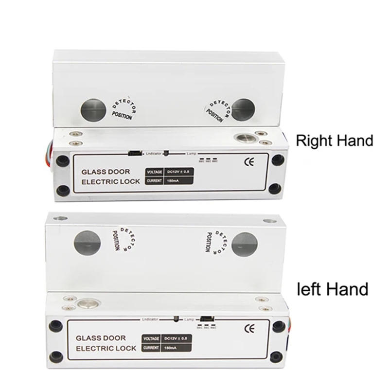 DC12V Left+Right Security Electric Drop Bolt Lock Frameless Glass Door ...