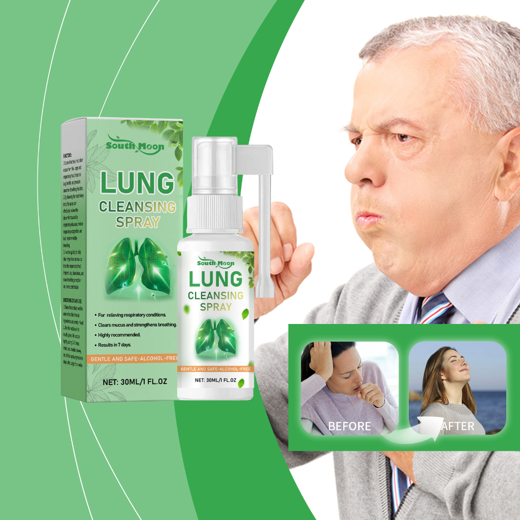 South Moon Herbal Lung Cleansing Spray Relieve Breathing Difficulties ...