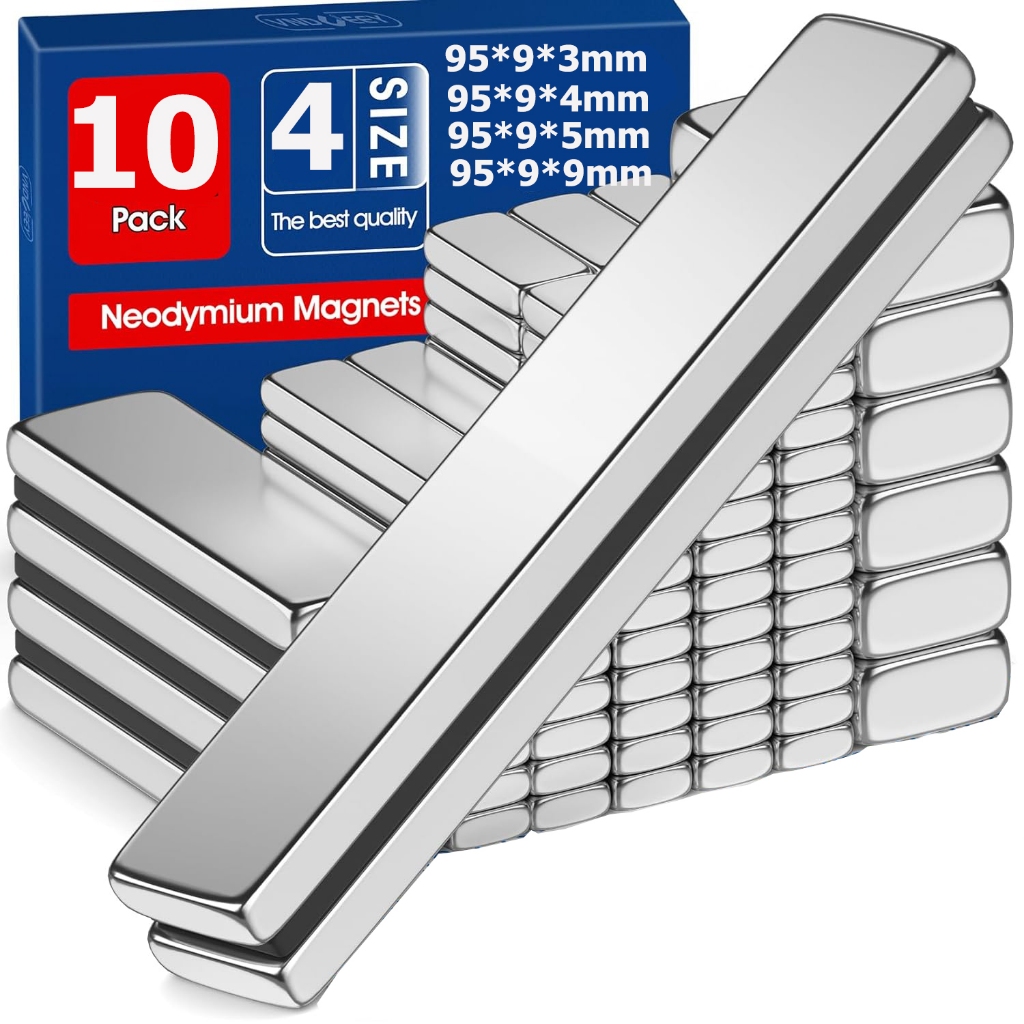 9.5cm long Strong Rare Earth Neodymium Magnets, Heavy Duty Bar Magnets ...