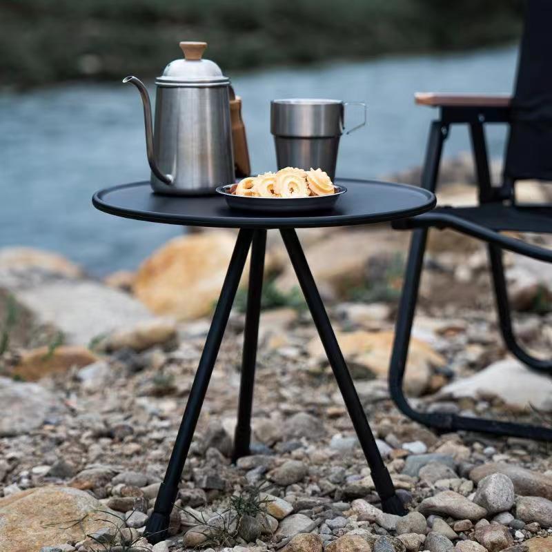 【Local Shipment】Foldable Camping meja bulat lipat meja camping meja ...