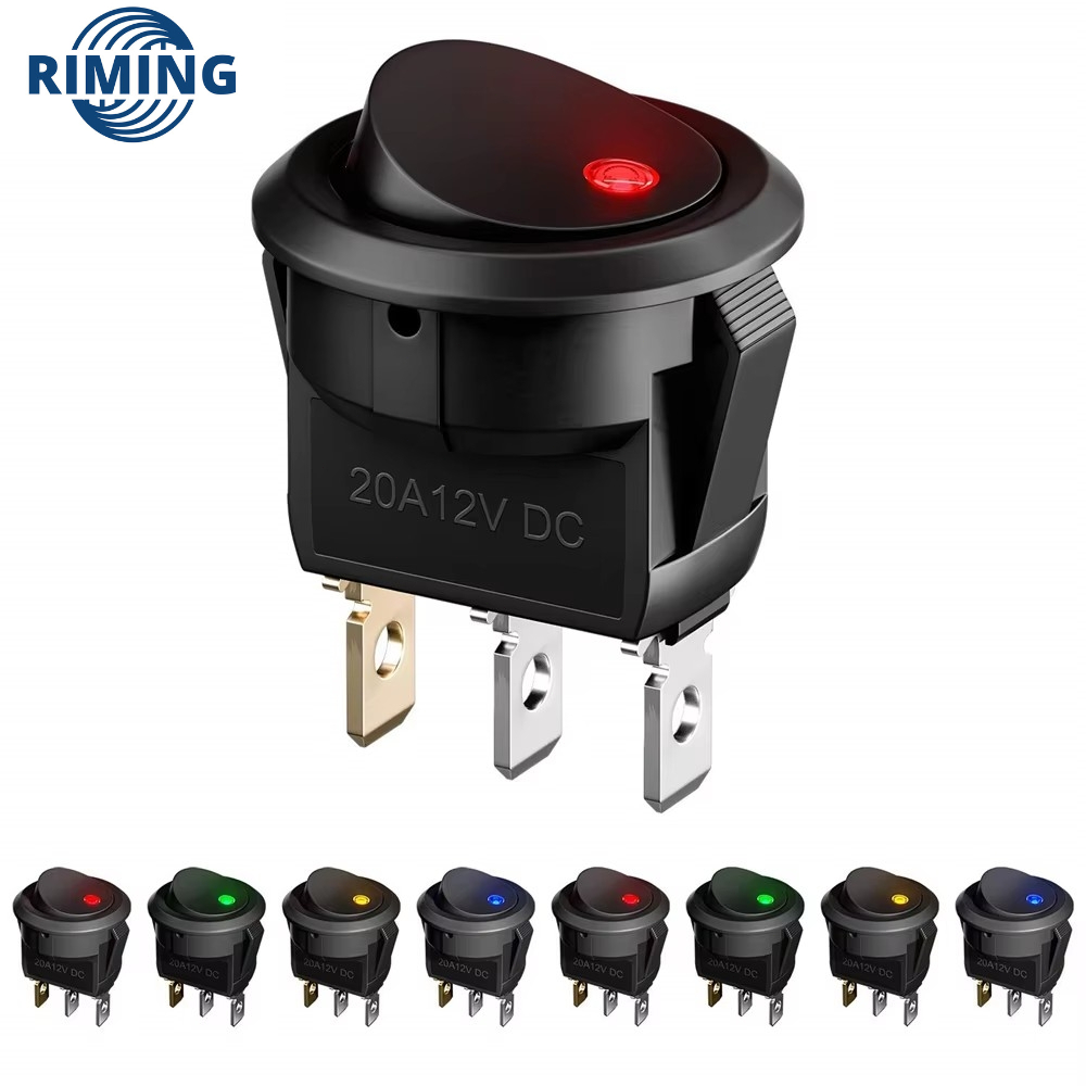 10pcs Small Round Boat Rocker Switches Black Mini Round Black White Red ...