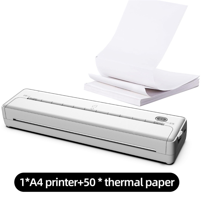 A4 Thermal Printer Wireless BT portable Printer Rechargeable Inkless ...