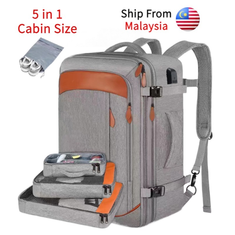 MY available 5 in 1 Travel Bagpack expandable waterproof 16 inch laptop ...