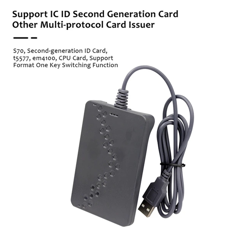 Dual Frequency RFID Card Reader 125KHz Key Fob NFC Smart Card Reader 13 ...