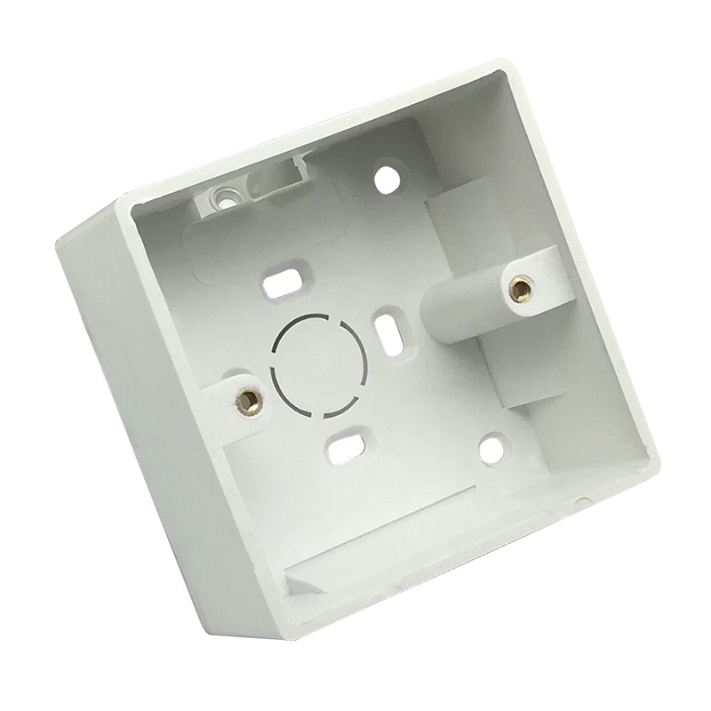 Plastic Surface Wall Mounted Back Wiring Box Single Gang 86Lx86Wx35H(mm ...
