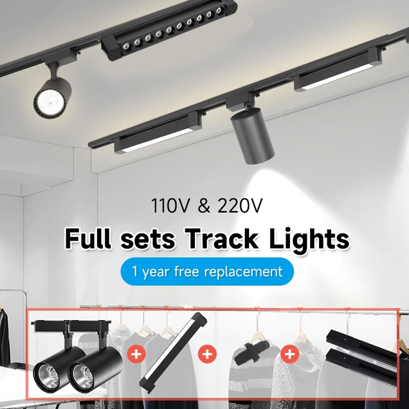 Linear Track Light Set Led Lampu Spotlight 10W 20W 30W 40W Lampu Track ...
