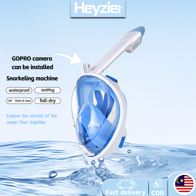 Full Face Mask Swimming Snorkeling Diving Snorkeling Mask Breather Pipe ...